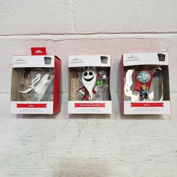 Hallmark | Holiday | Nightmare Before Christmas 3 Ornaments Jack ...